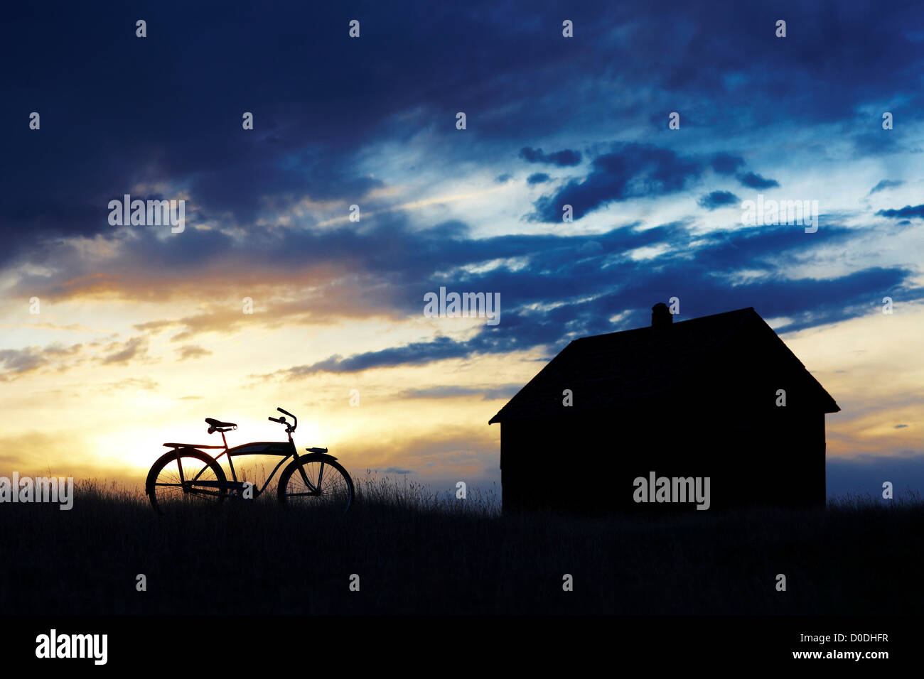 1950s era Monark Holiday bicycle and abandoned school house from the ...