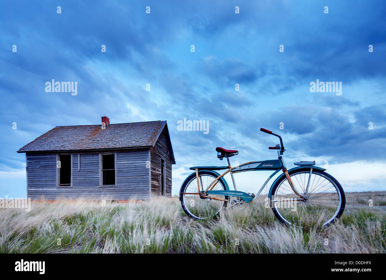 1950s era Monark Holiday bicycle and abandoned school house from the ...