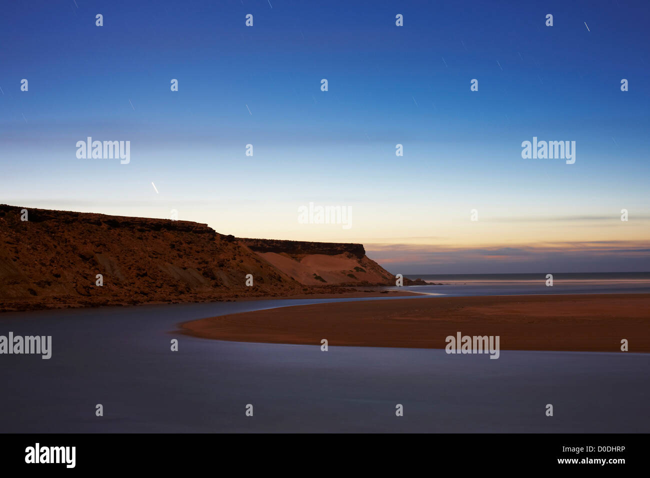 Moonlight on Oued Chbika, southern Morocco, where the Sahara Desert ...