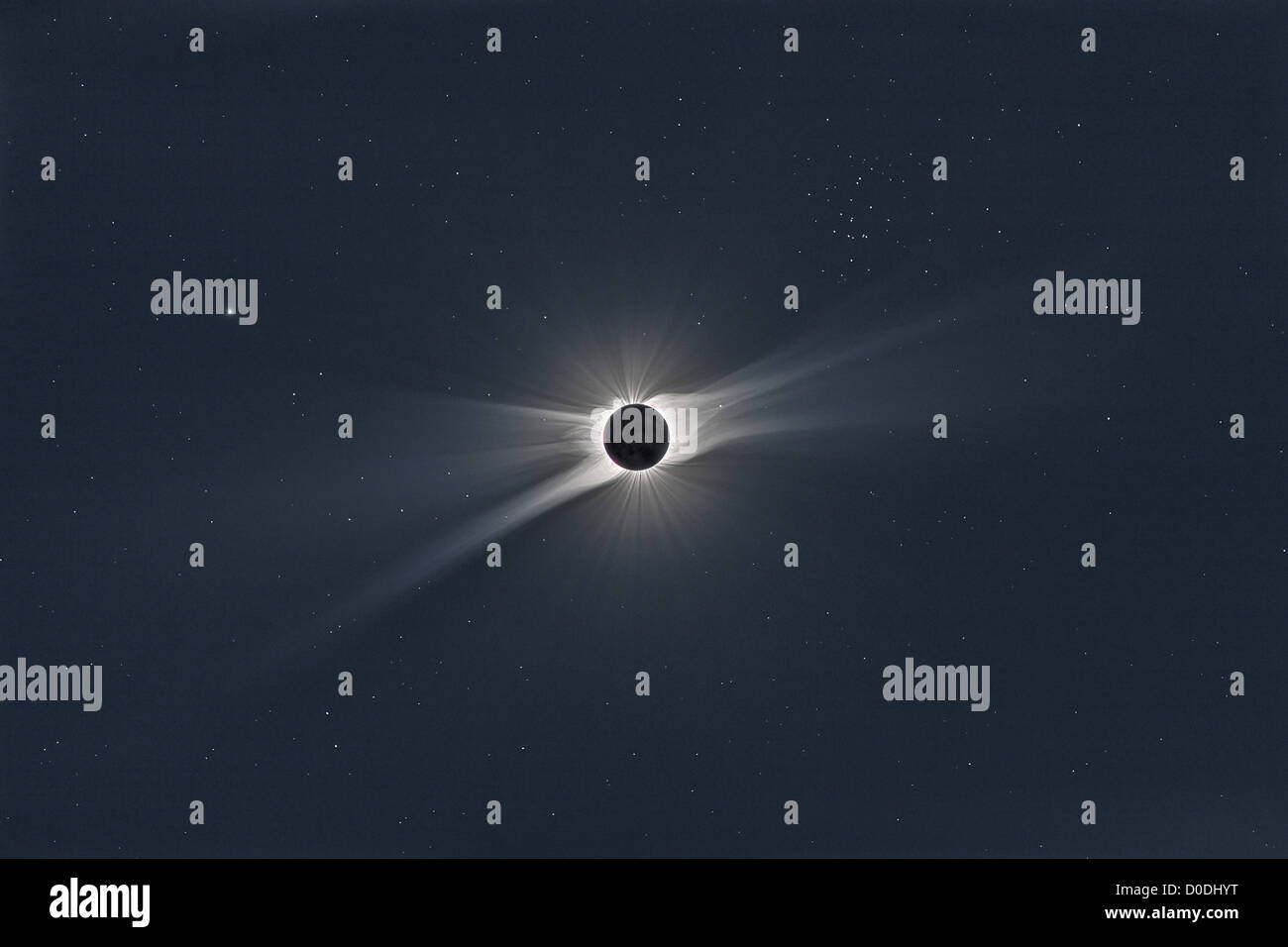 Total Eclipse, Planet, and Star Cluster Stock Photo - Alamy