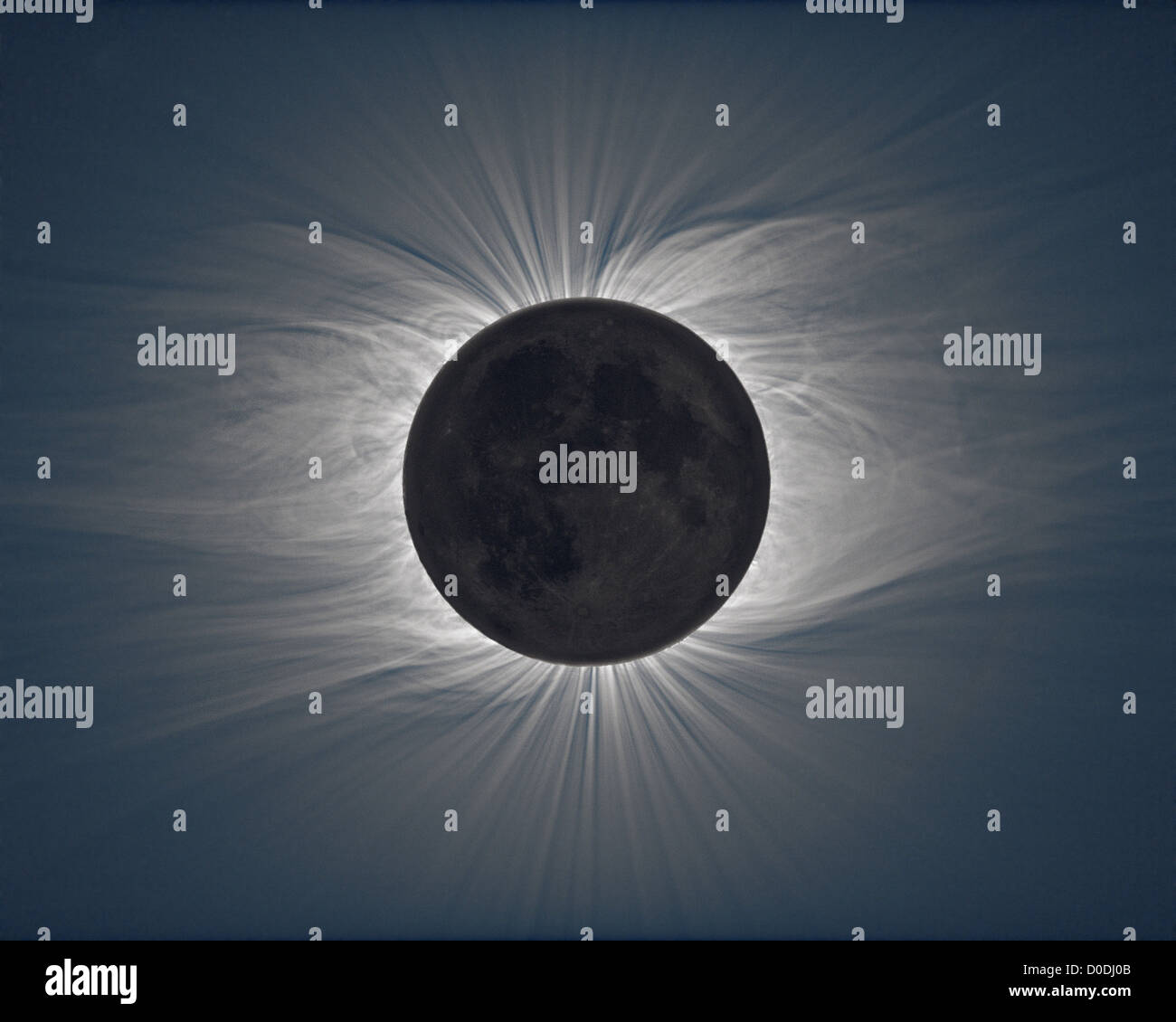 Solar Corona and Face of the Moon Stock Photo - Alamy