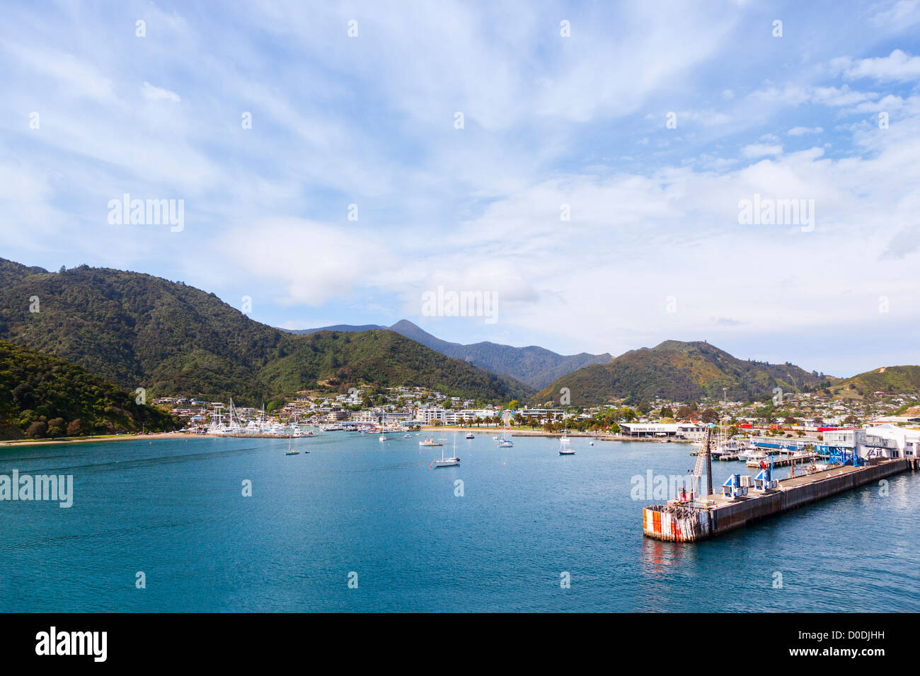 Port of Picton, Marlborough, New Zealand, from the sea Stock Photo - Alamy