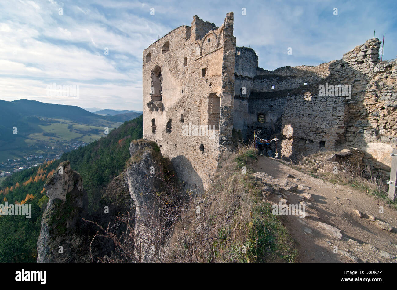 Ruins of Lietava castle, Slovakia Stock Photo - Alamy