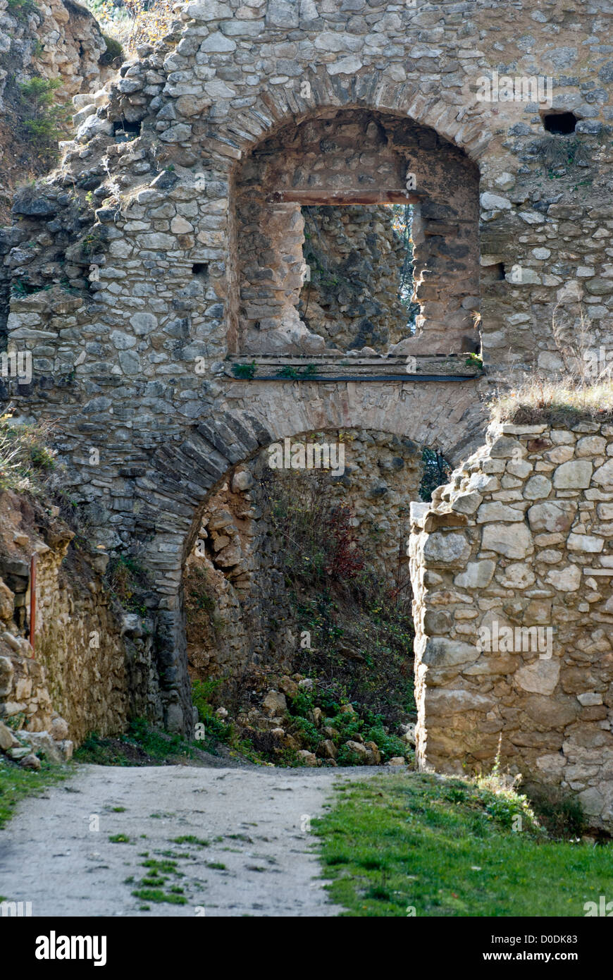 Gate to the castle Lietava, Slovak republic Stock Photo - Alamy