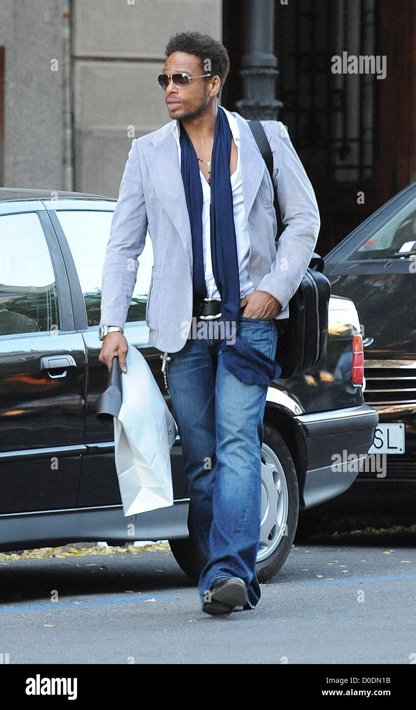 American actor Gary Dourdan out and about shopping in Madrid Madrid ...