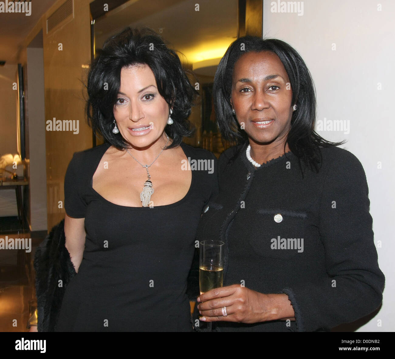 Nancy Dell'Olio and Theresa Roberts The launch of Vertilon Bar at Hotel ...