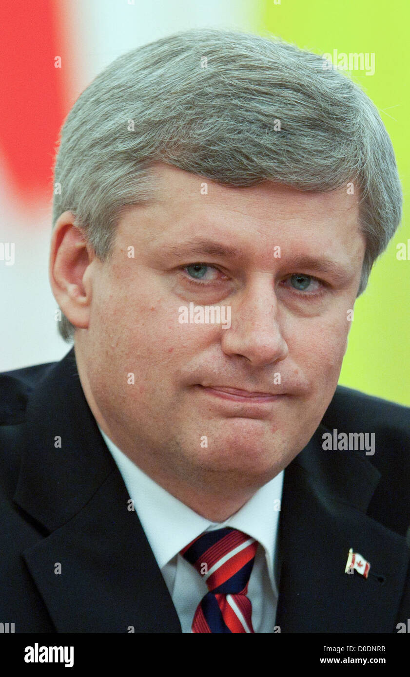 Stephen Harper Prime Minister of Canada, Stephen Harper, during his ...