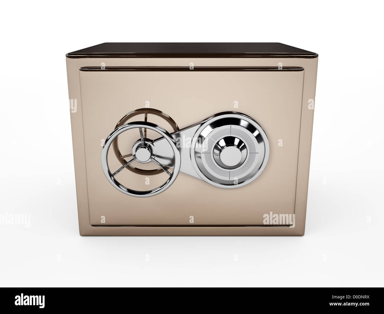 Closed safe isolated on white Stock Photo - Alamy