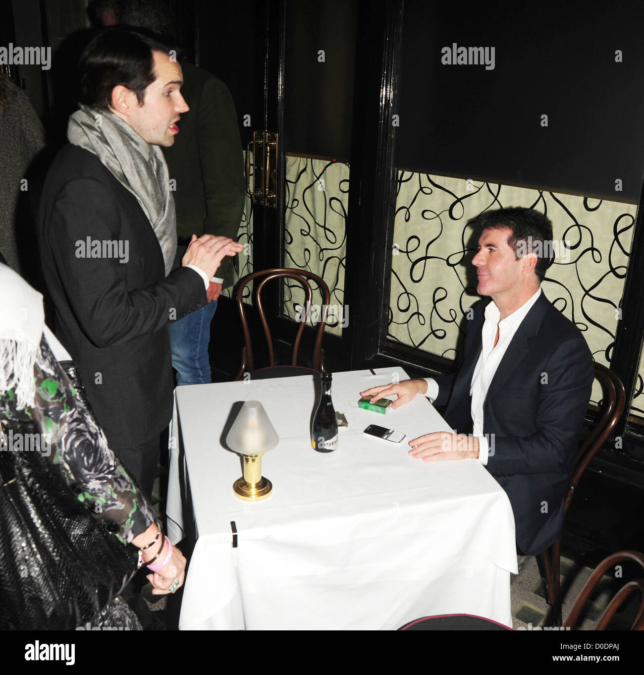 Jimmy Carr and Simon Cowell Celebrities outside Scott's restaurant ...