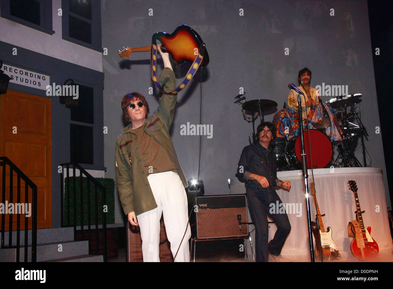 Steve Landes as John Lennon, Joe Bithorn as George Harrison and Ralph ...