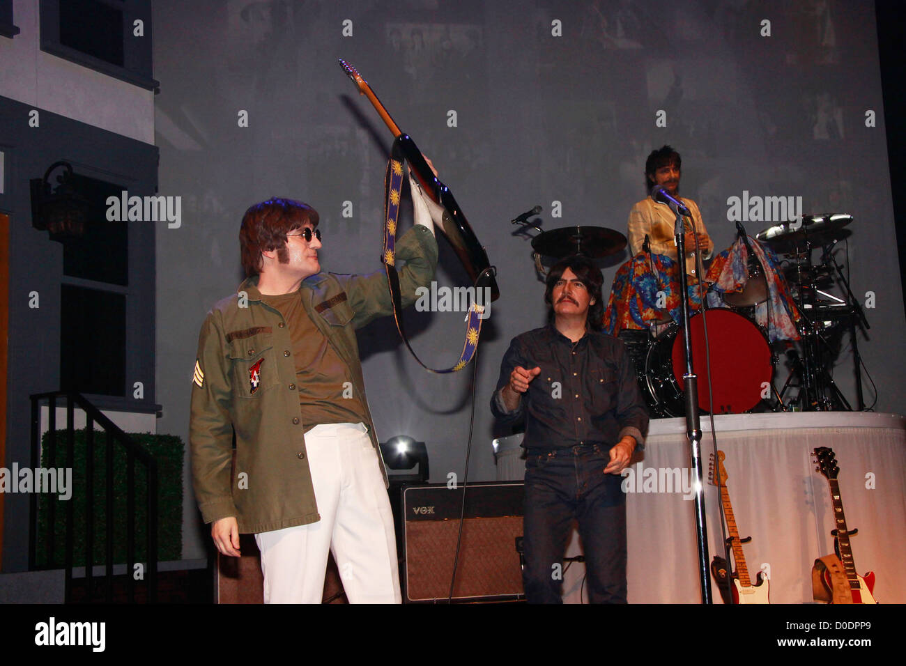 Steve Landes as John Lennon, Joe Bithorn as George Harrison and Ralph ...