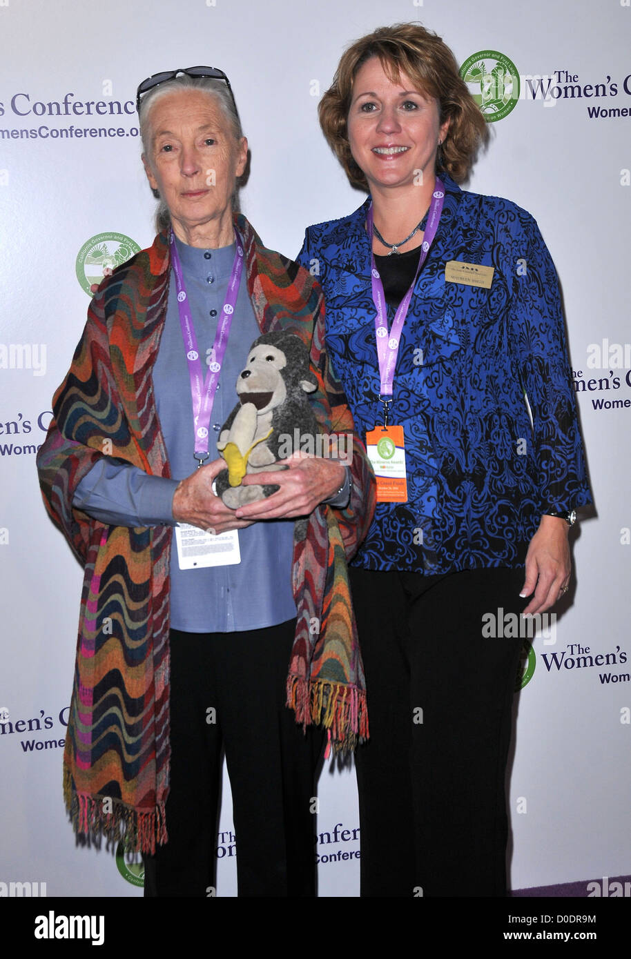Jane Goodall and guest at the 2010 Women's Conference held at the Long ...