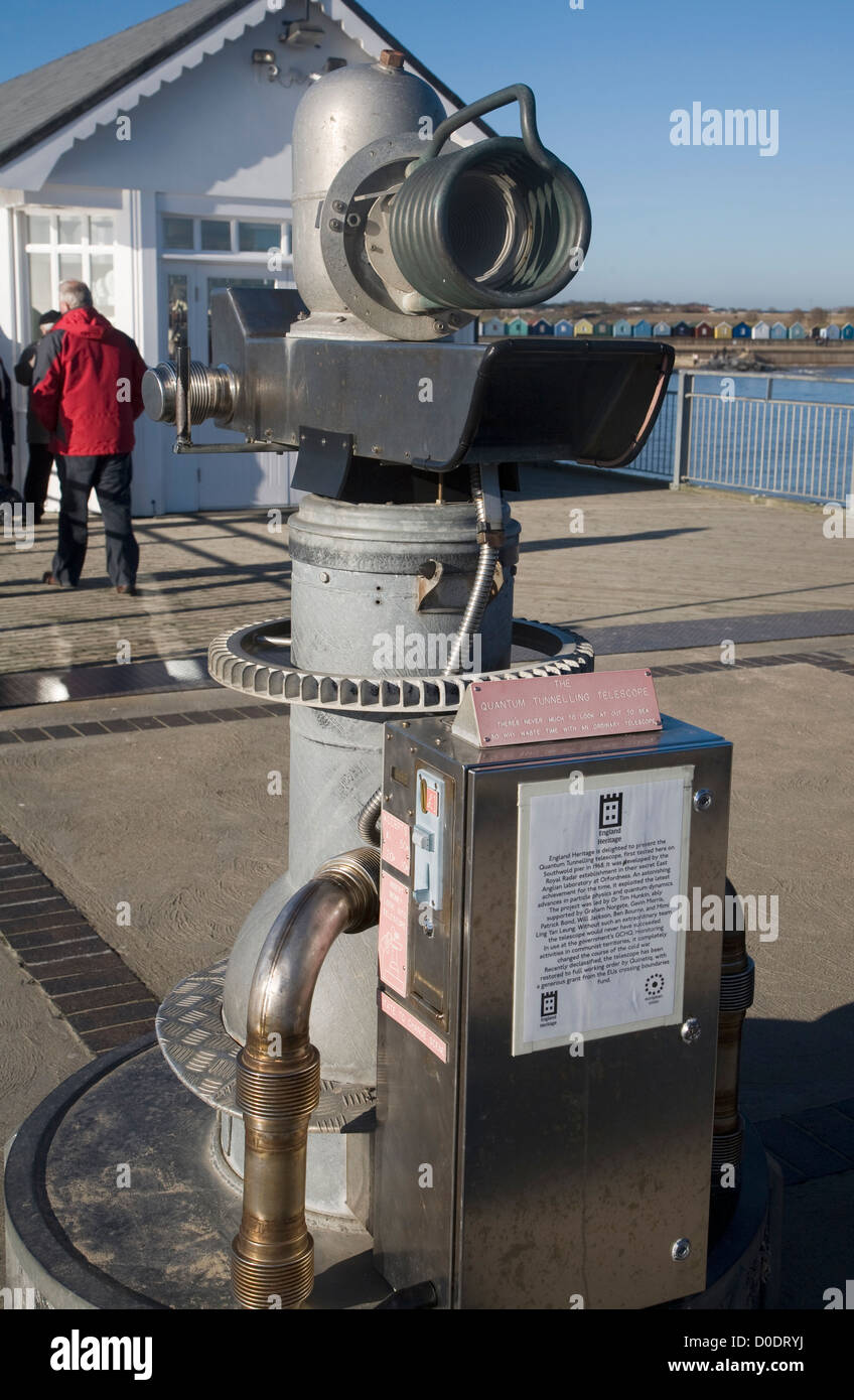 Quantum Tunnelling telescope by Tim Hunkin at the end of Southwold pier ...
