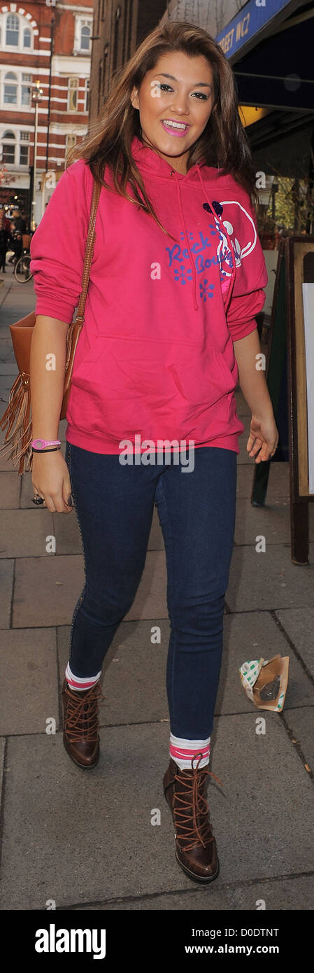 X Factor finalist Geneva Lane from girl group Belle Amie goes shopping ...