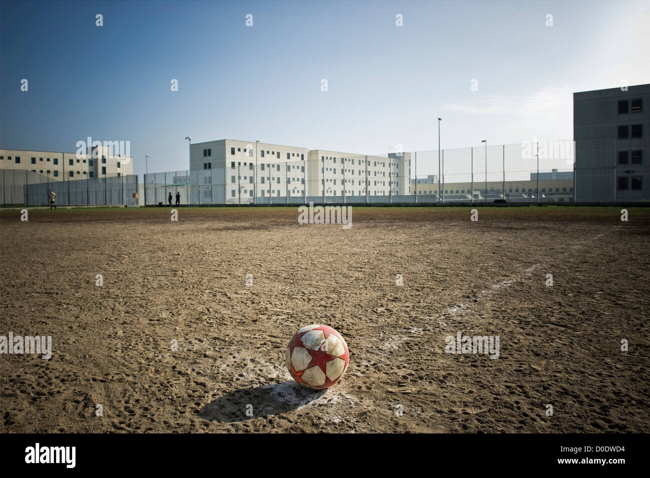 Italy, Bollate prison, football game inside the prison Stock Photo - Alamy