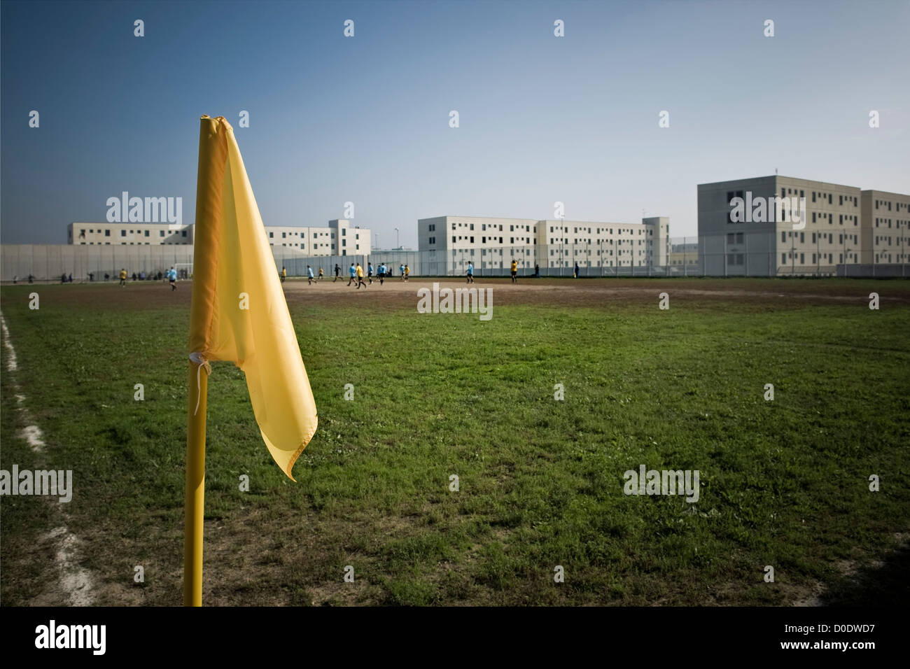 Italy, Bollate prison, football game inside the prison Stock Photo - Alamy