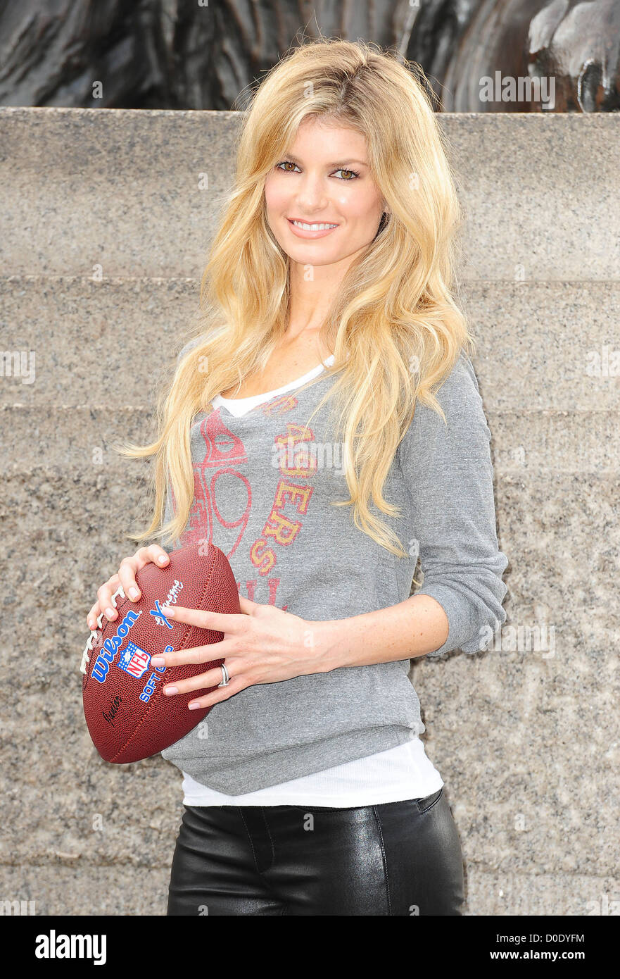 Marissa Miller in Trafalgar Square ahead of this weekend's NFL game in ...