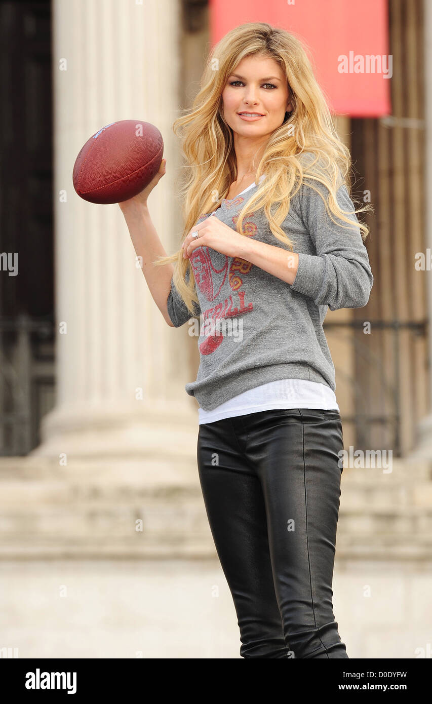 Marissa Miller in Trafalgar Square ahead of this weekend's NFL game in ...