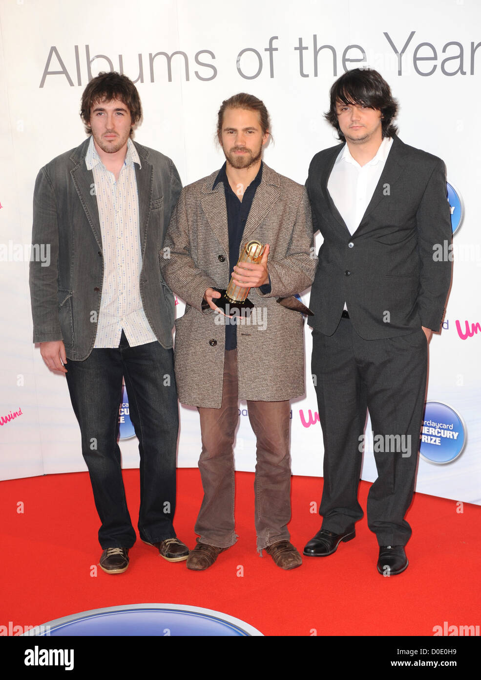 Kit Downes Trio arriving at the 2010 Barclaycard Mercury Music Prize at ...