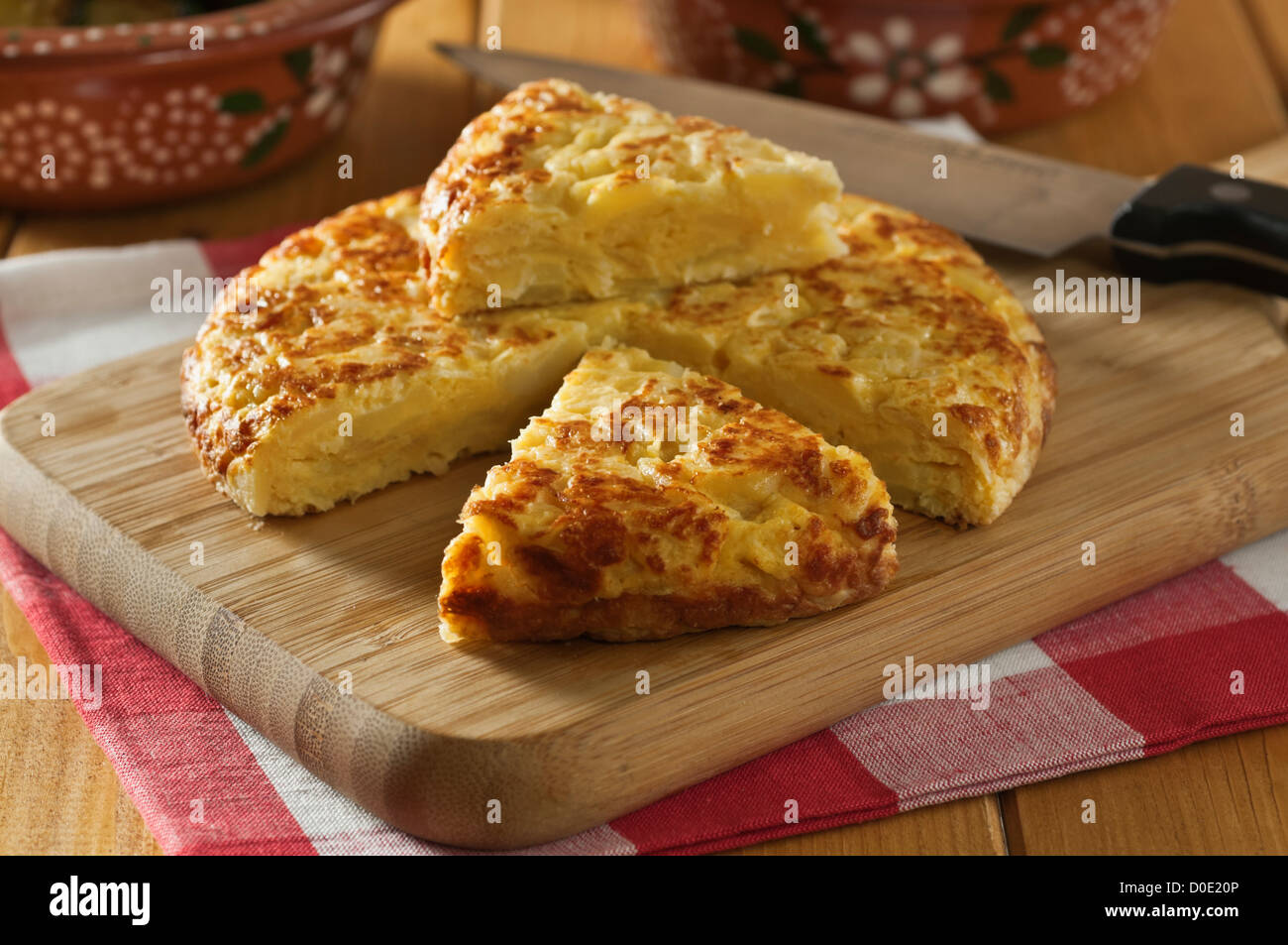 Tortilla Spanish potato omelet Stock Photo - Alamy