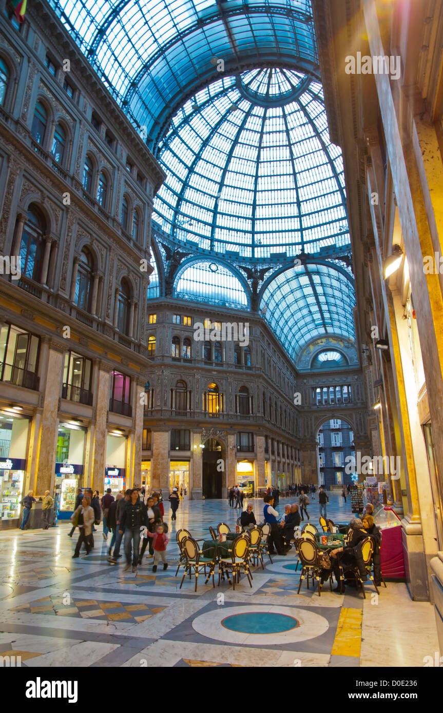 Galleria Umberto I (1900) shopping arcade central Naples city La ...
