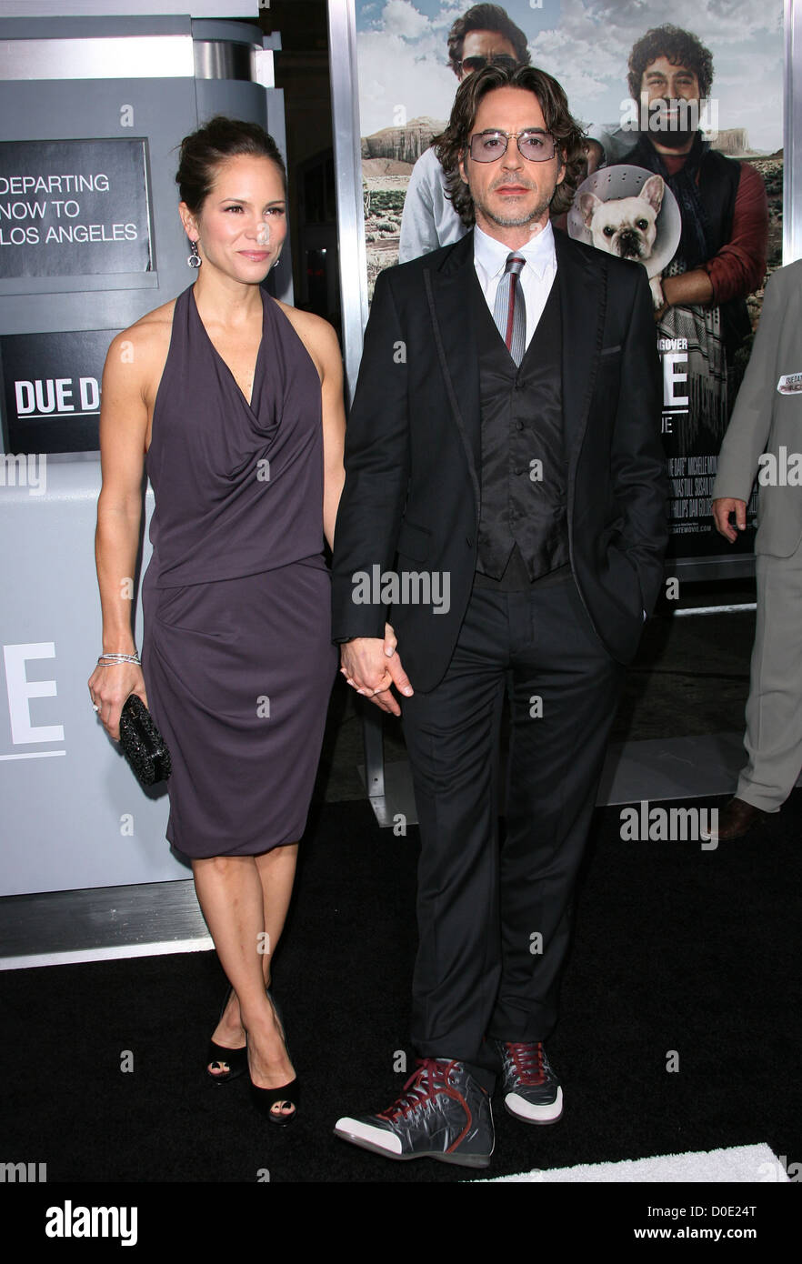 Robert Downey Jr. and wife Susan Downey Los Angeles Premiere of 'Due ...