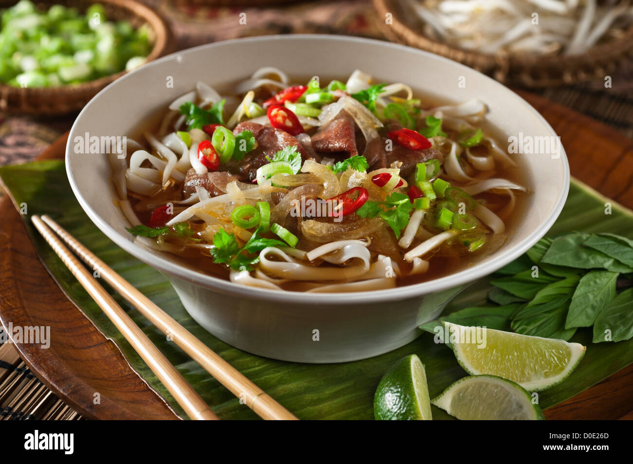 Pho Bo Beef and noodle soup Vietnam Food Stock Photo - Alamy