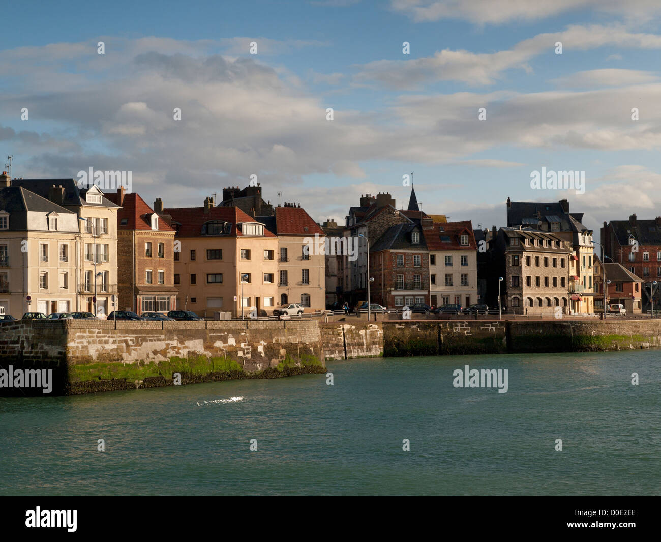 The harbour town of Dieppe on the Channel coast in Northern France ...