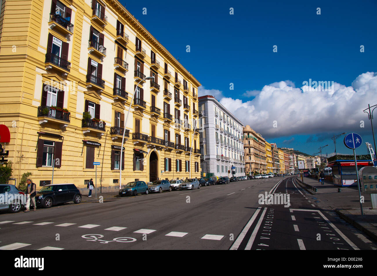 Via Caracciolo seaside street Mergellina district Naples city La ...