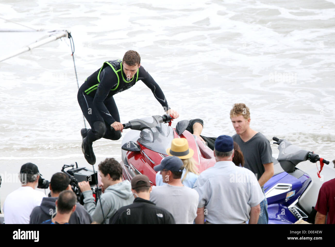 Justin Timberlake filming 'Friends with Benefits' on location at a ...