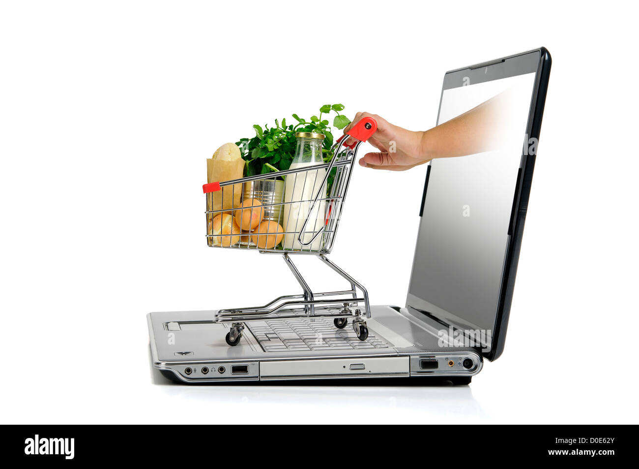 Online grocery store shopping Cut Out Stock Images & Pictures - Alamy