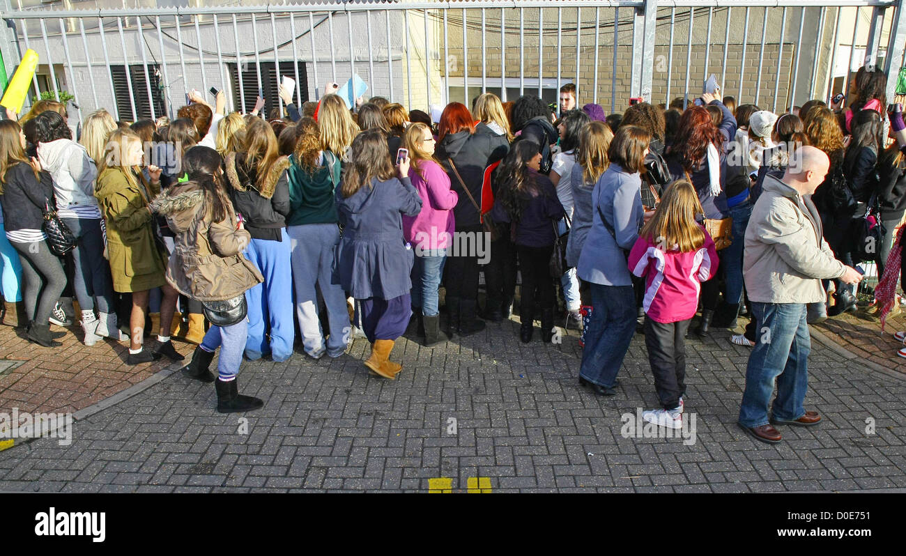X Factor fans waiting outside the studios 'The X Factor' finalists ...