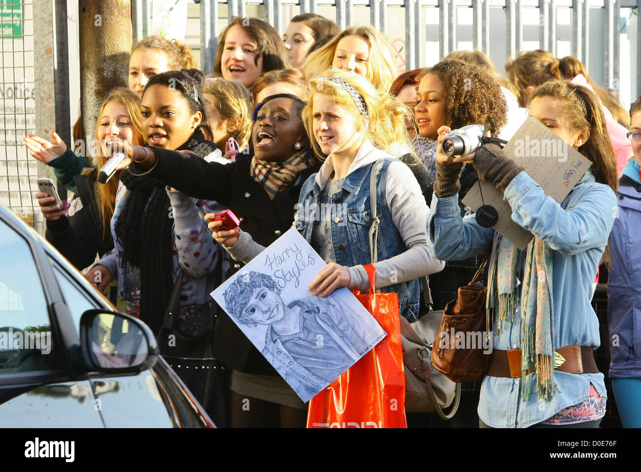 X Factor fans waiting outside the studios 'The X Factor' finalists ...