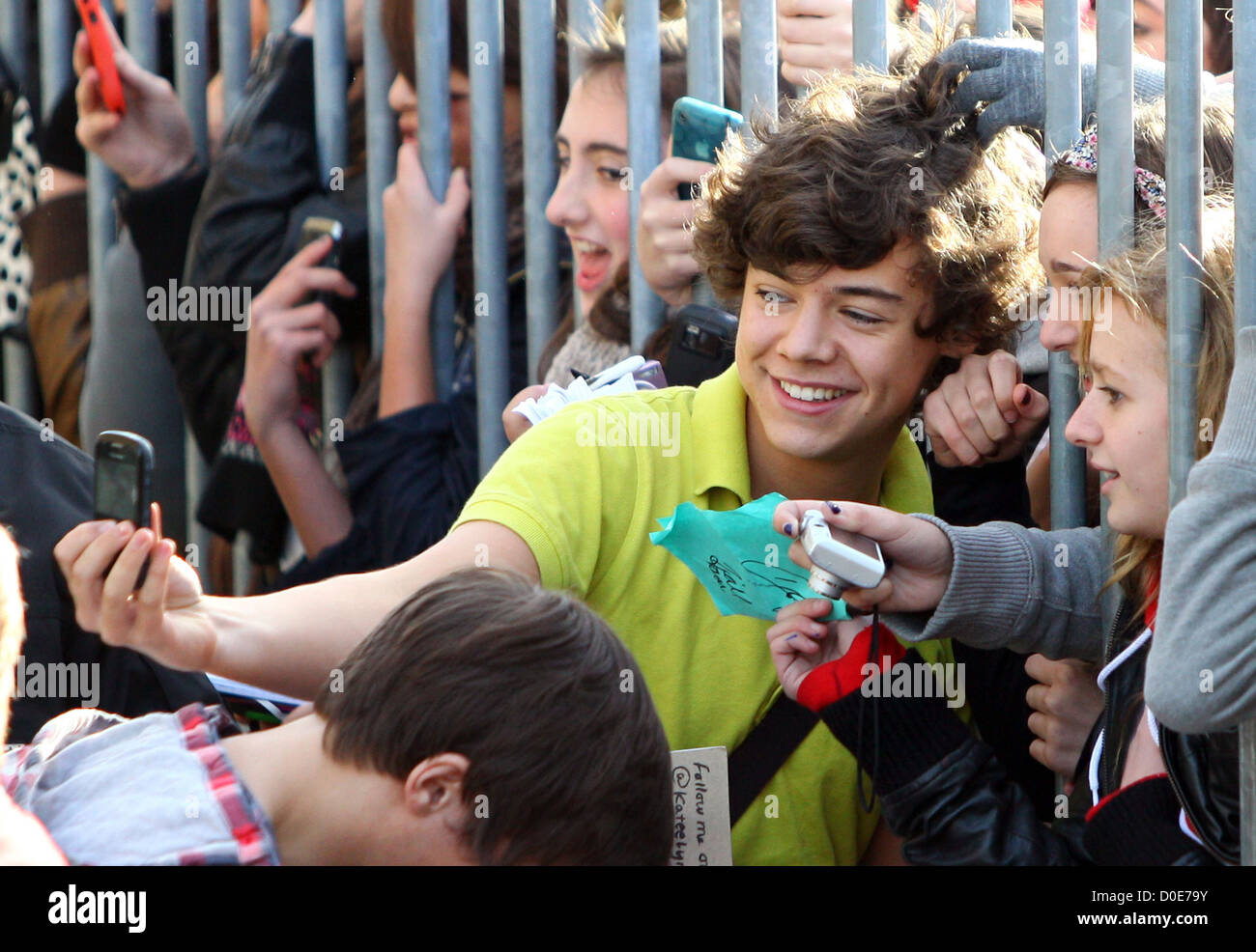Harry Styles of One Direction 'The X Factor' finalists arrive at the ...