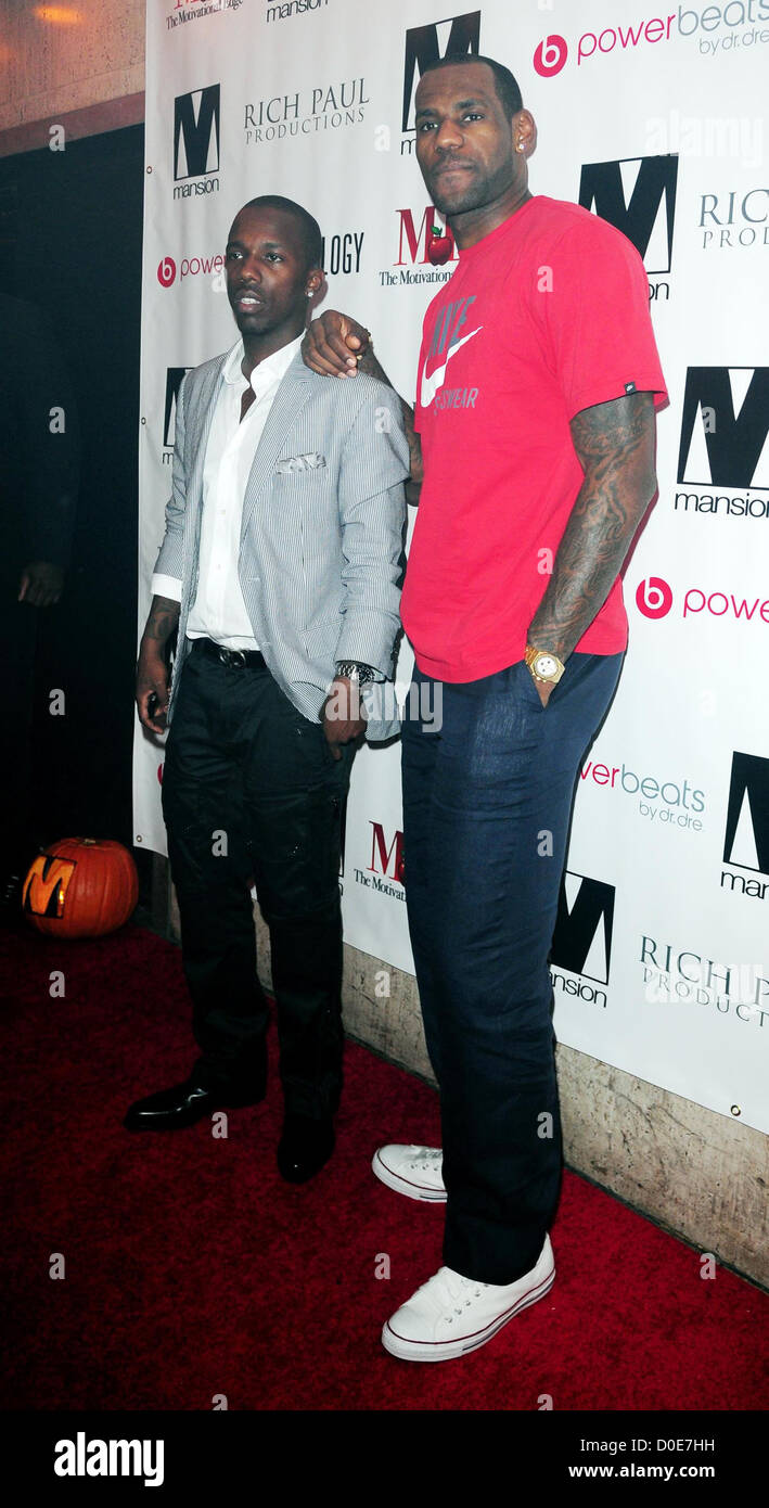 Rich Paul and LeBron James LeBron James hosts Trilogy party at Mansion ...