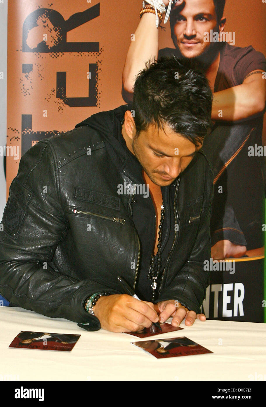 Peter Andre signs copies of his new single 'Defender' at ASDA Brighton ...