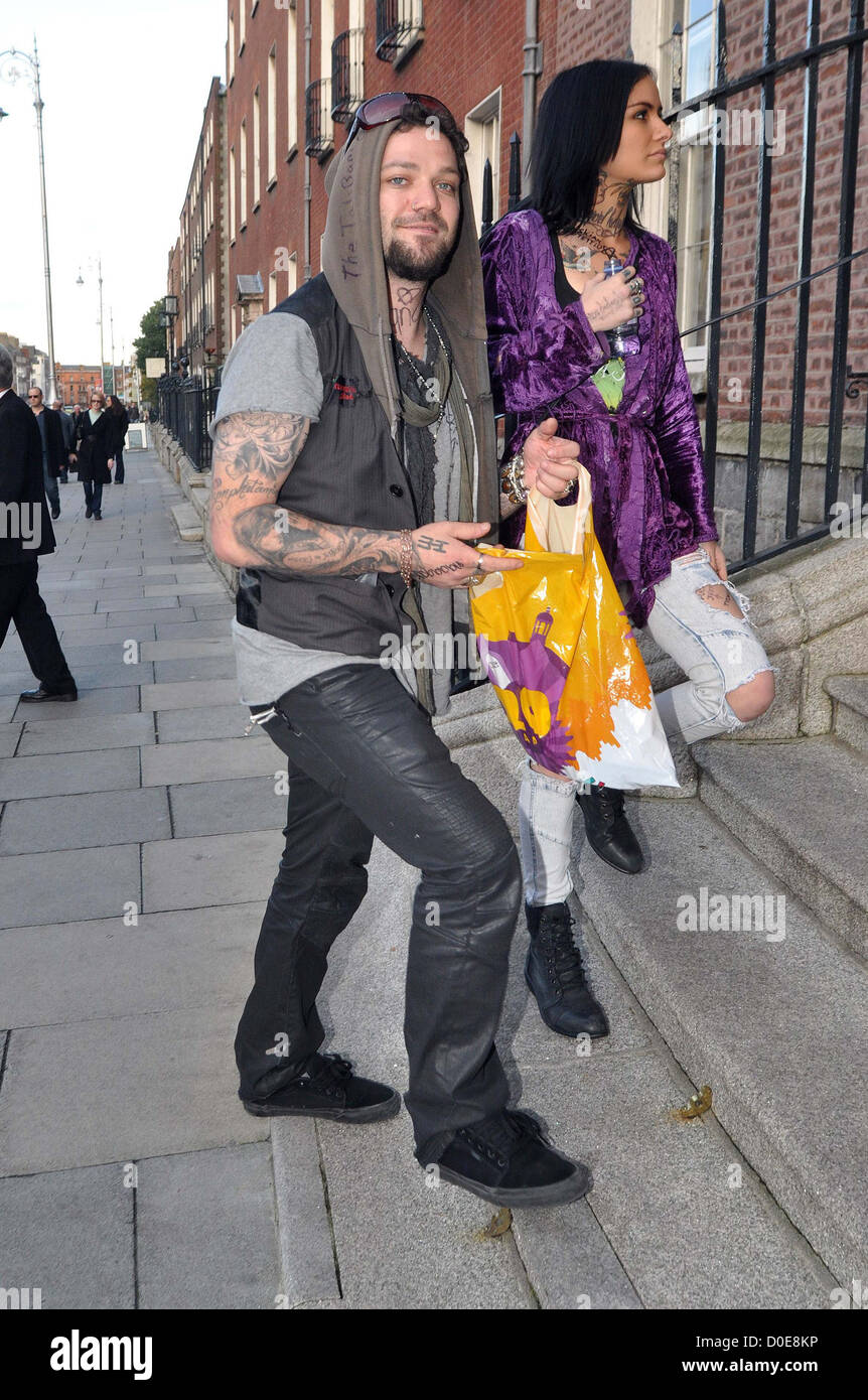 Bam Magera the stars from Jackass outside their Dublin Hotel Dublin ...