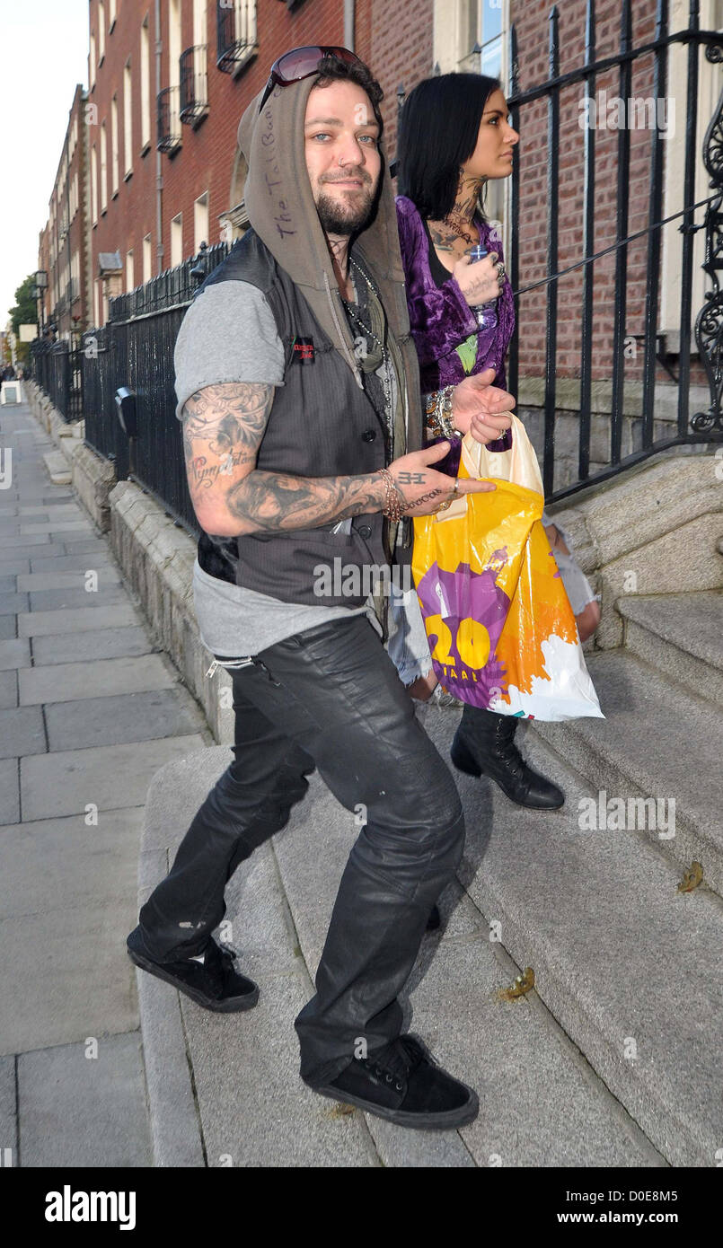Bam Magera the stars from Jackass outside their Dublin Hotel Dublin ...