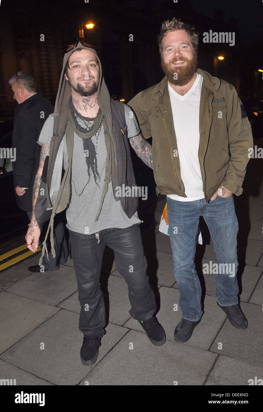 Bam Magera and Ryan Dunn the stars from Jackass outside their Dublin ...