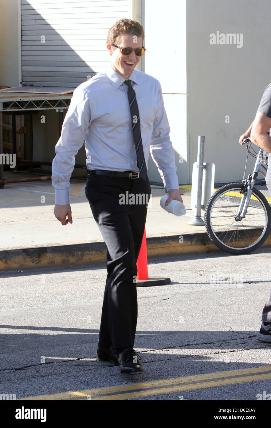 Matthew Morrison The cast of 'Glee' on set Los Angeles, California ...