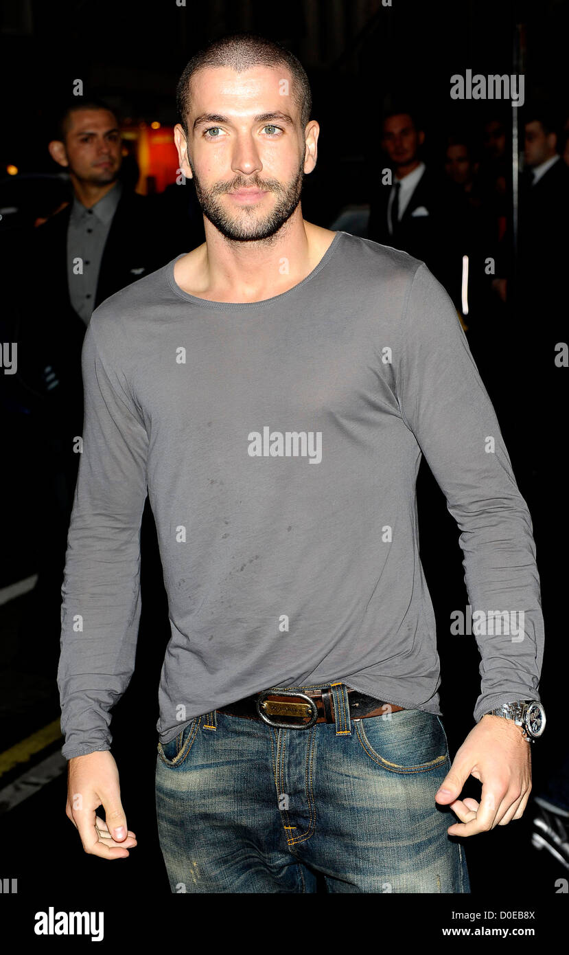Shane Ward arriving at Fashion's Night Out at the Armani store on Bond ...