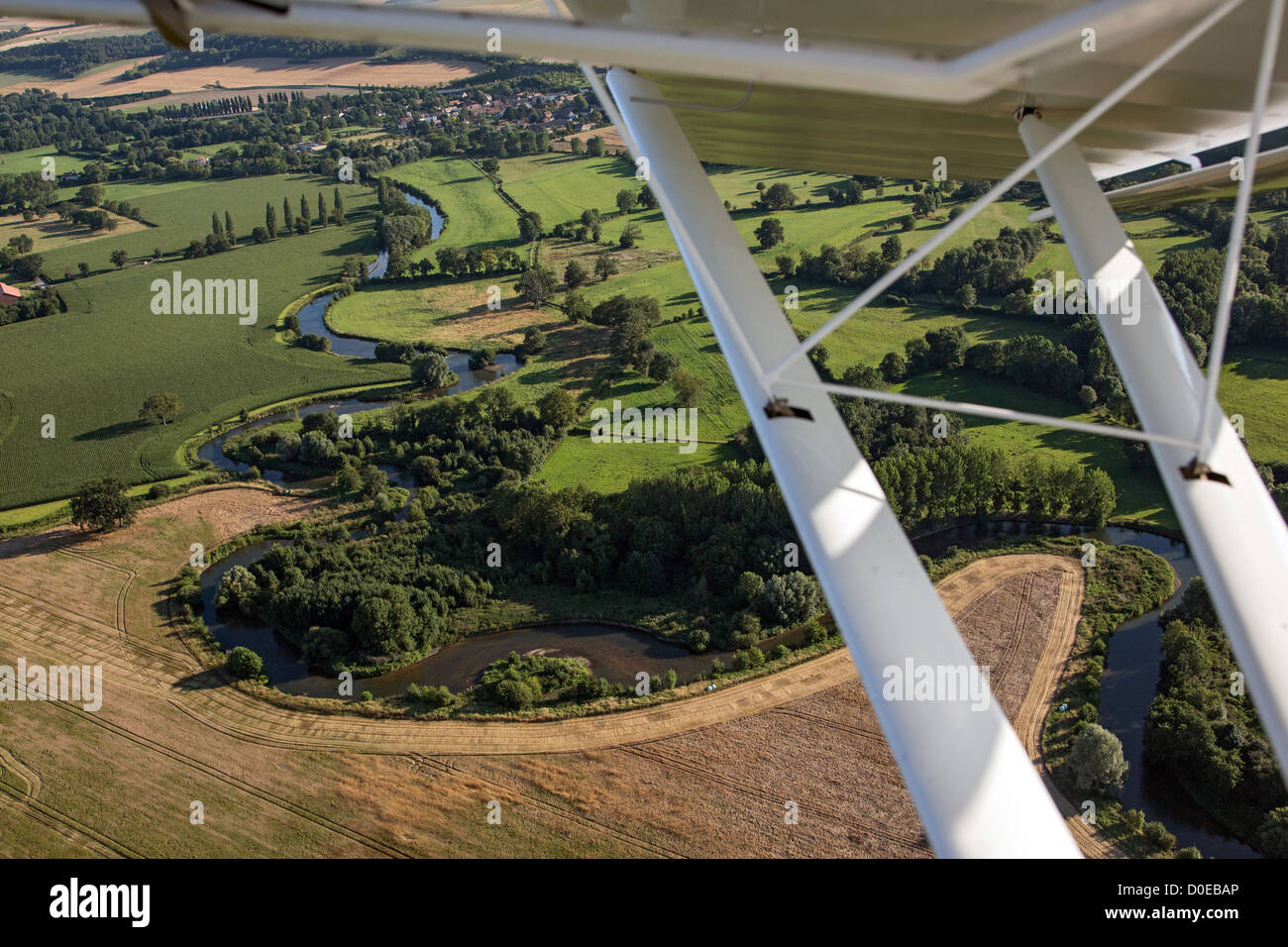 MICROLIGHTING OVER THE EURE VALLEY BETWEEN PACY-SUR-EURE AND LOUVIERS ...