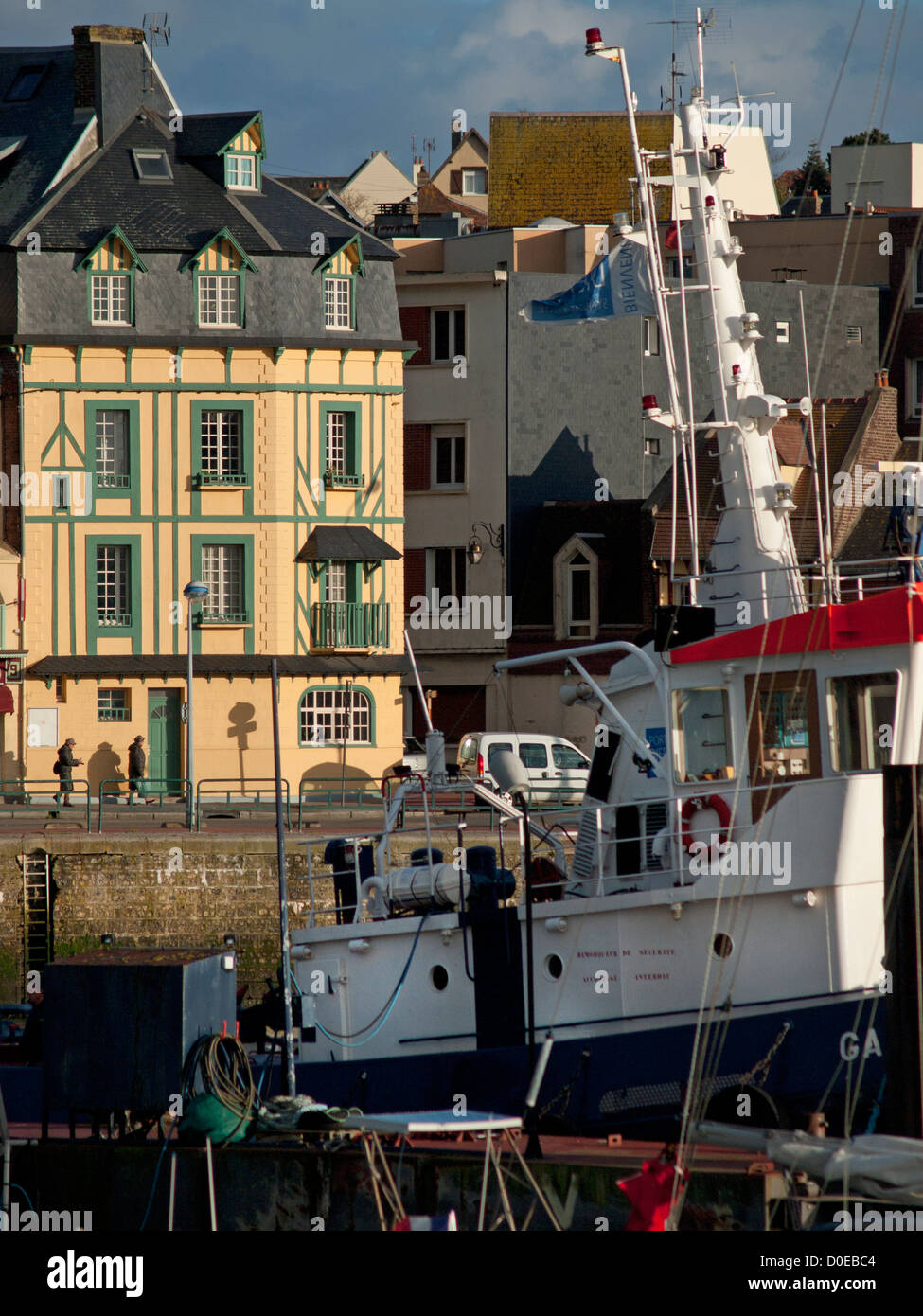 The harbour town of Dieppe on the Channel coast in Northern France ...