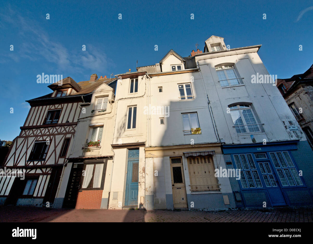 The harbour town of Dieppe on the Channel coast in Northern France ...