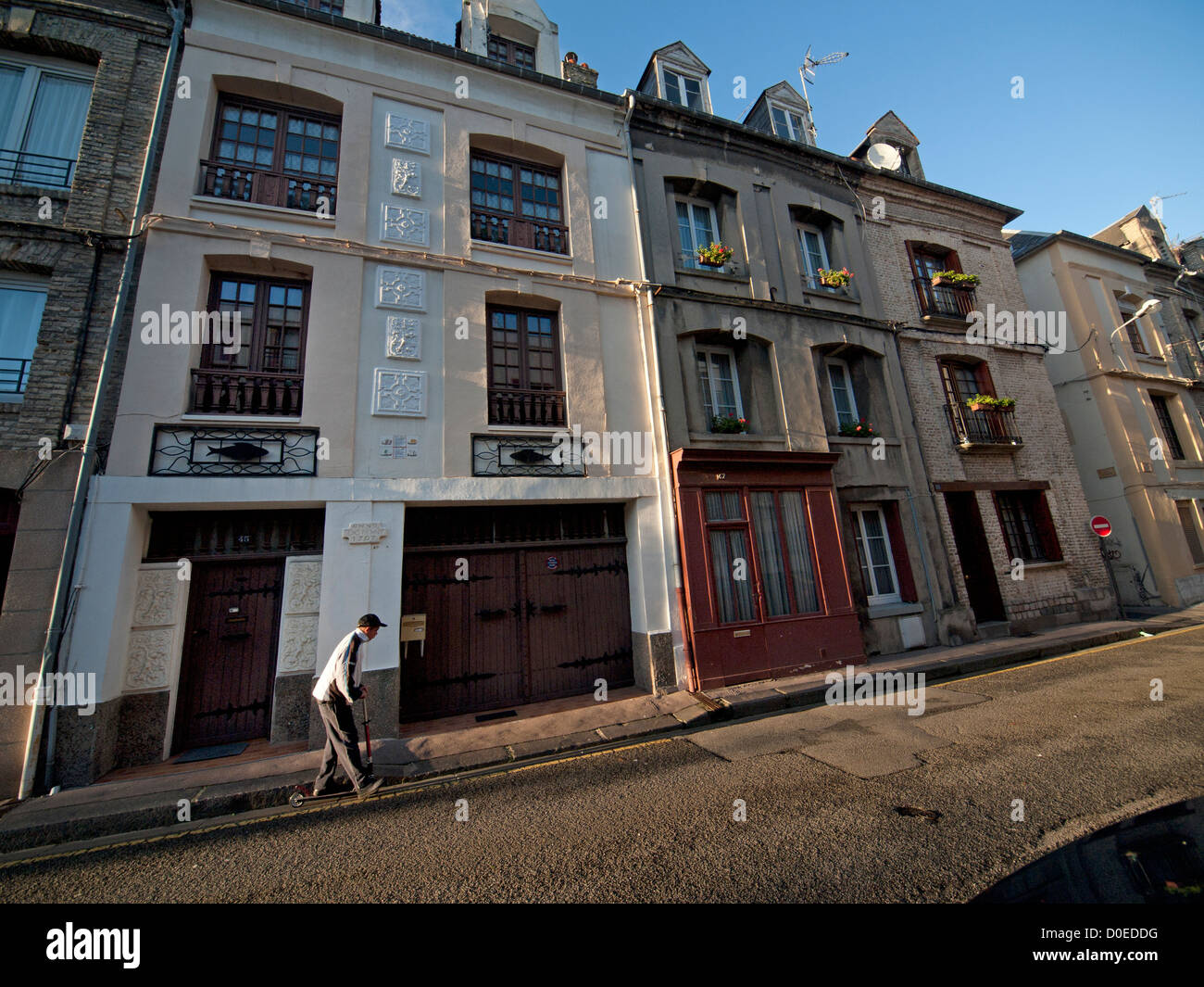The harbour town of Dieppe on the Channel coast in Northern France ...