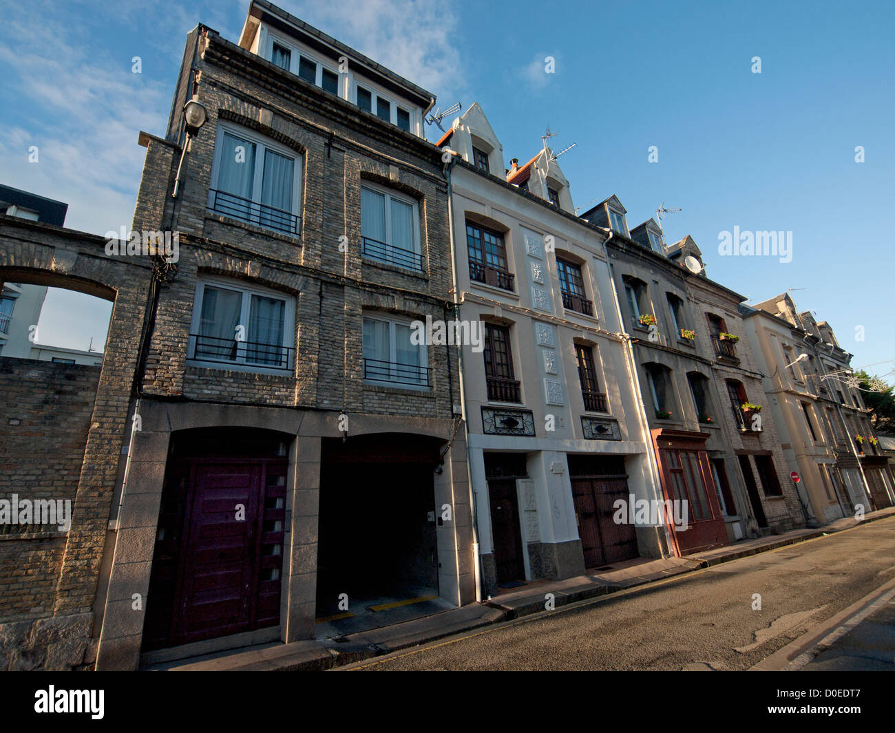 The harbour town of Dieppe on the Channel coast in Northern France ...