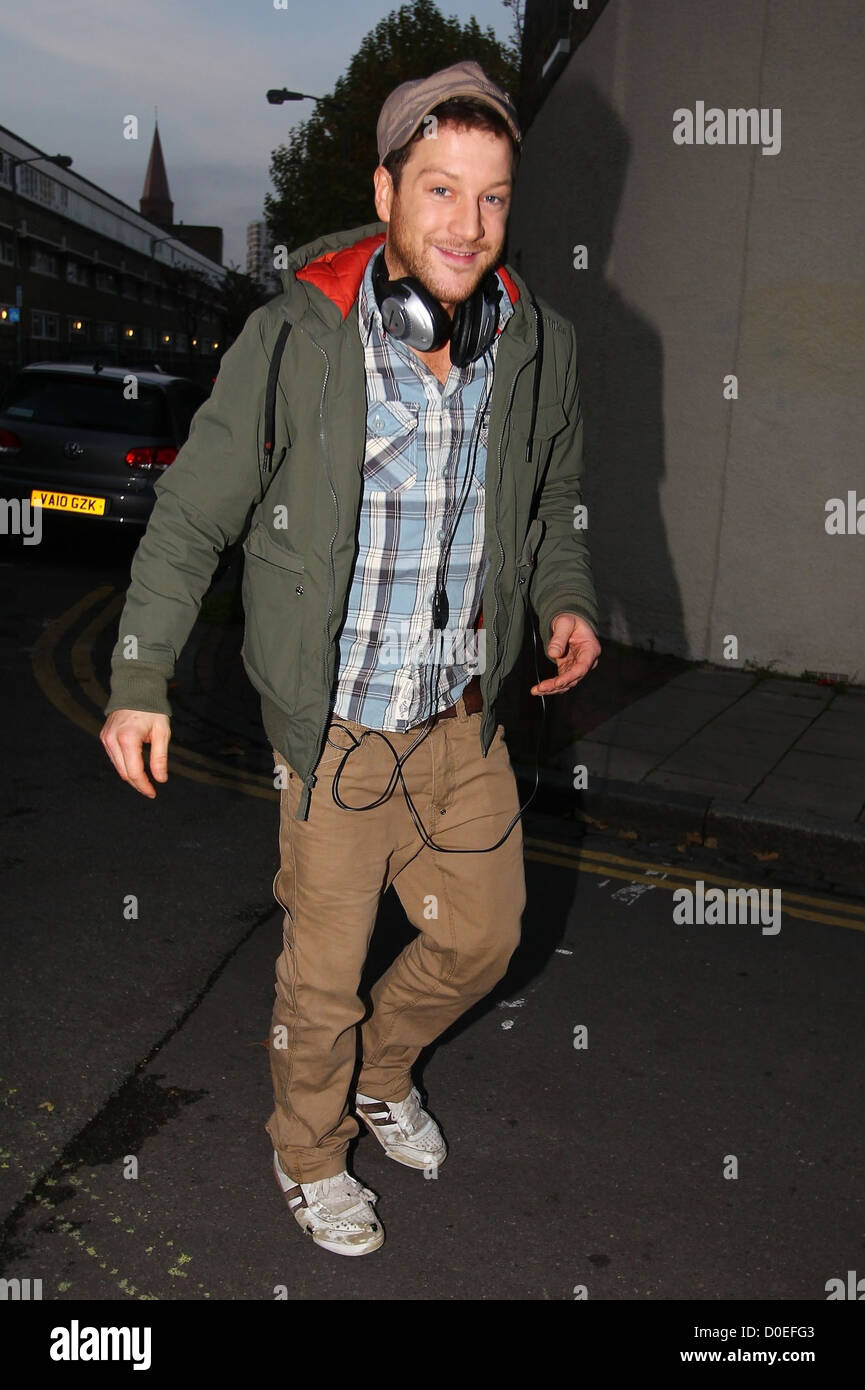 Matt Cardle X Factor contestants at a studio for rehearsals London ...