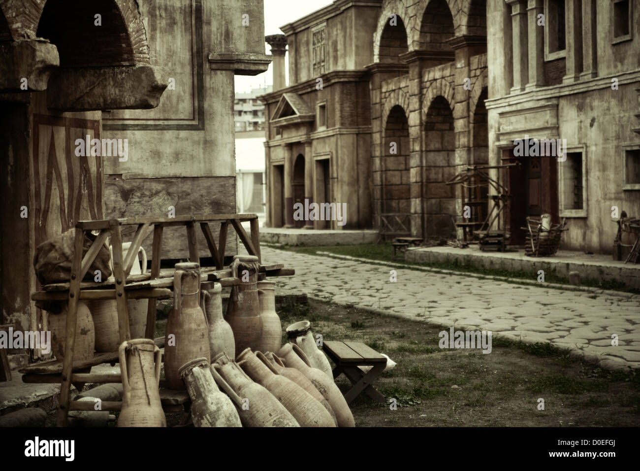 Ancient view of the roman buildings Stock Photo - Alamy