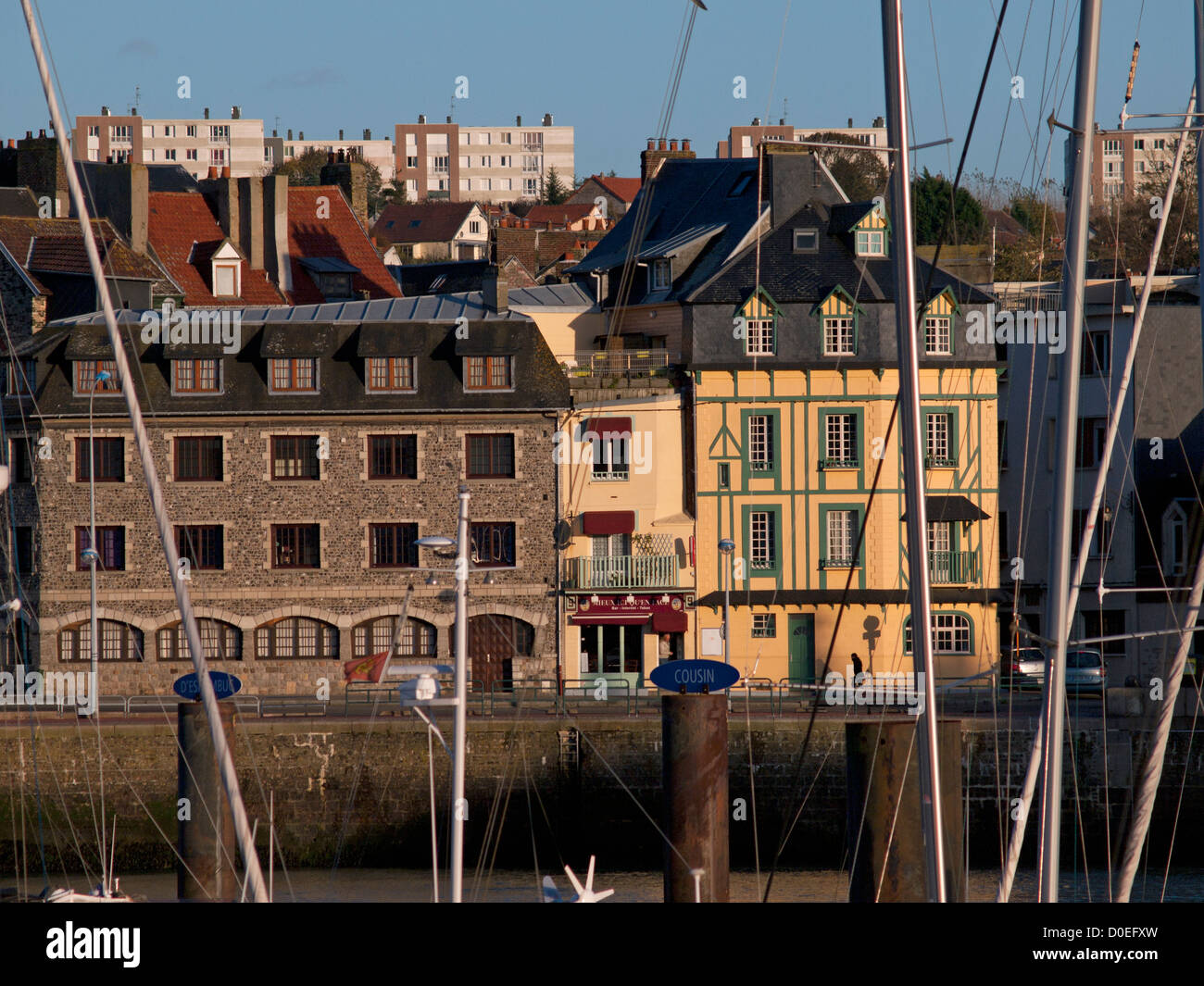 The harbour town of Dieppe on the Channel coast in Northern France ...