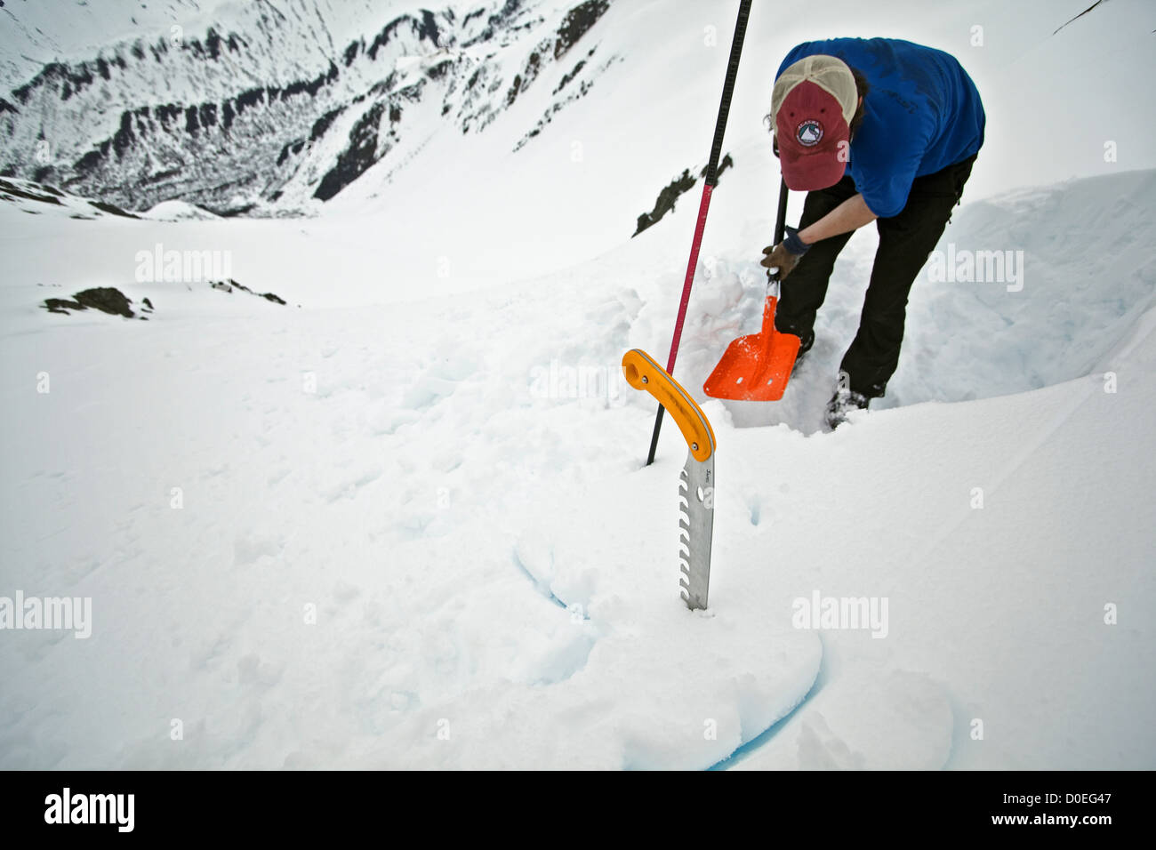 Avalanche Technician At Work Stock Photo - Alamy